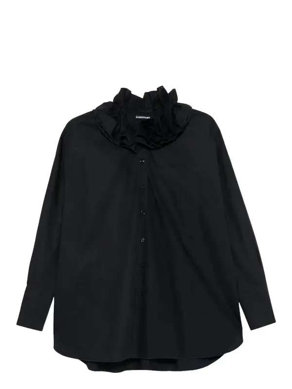 SUSANNE BOMMER Ruffled-collar Shirt - Blue