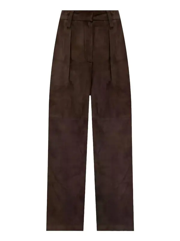 Brunello Cucinelli Suede Trousers - Brown