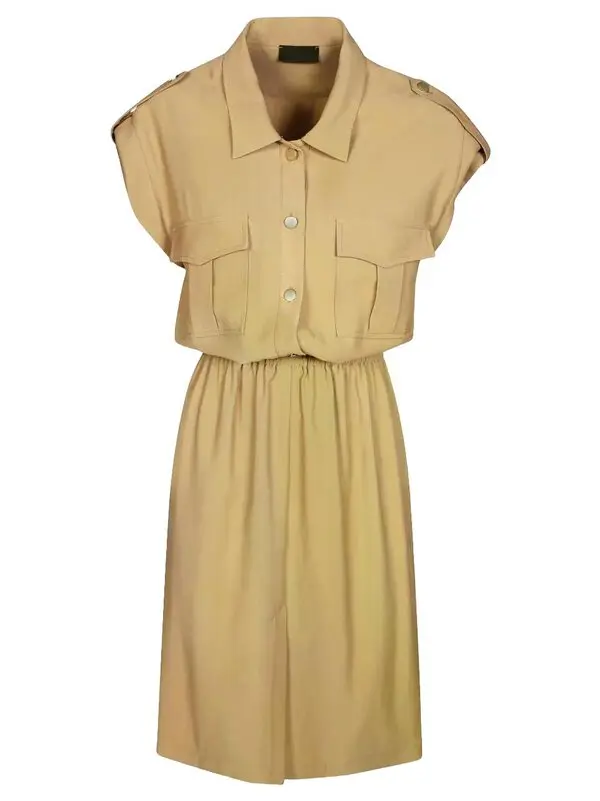 F.IT Button-up Dress - Neutrals