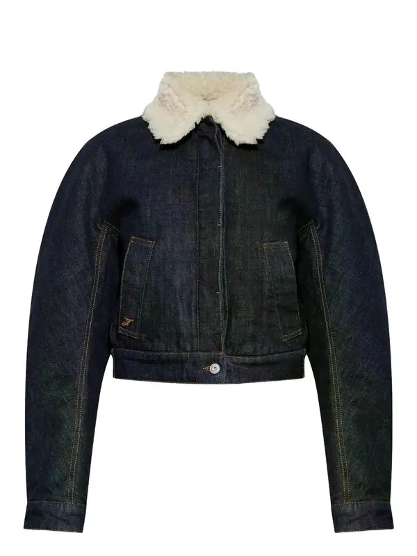 Jacquemus Ovalo De Nîmes Denim Bomber Jacket - Blue