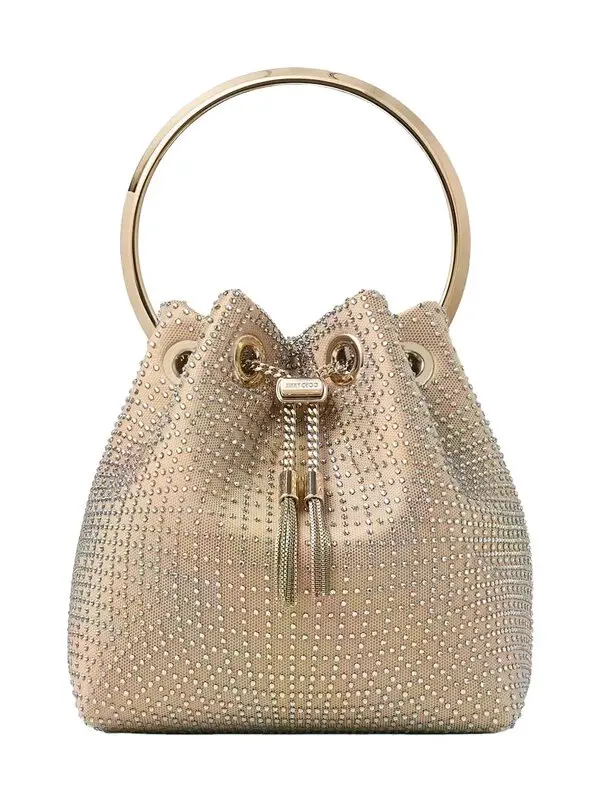 JIMMY CHOO Bon Bon Embellished Shoulder Bag - Gold