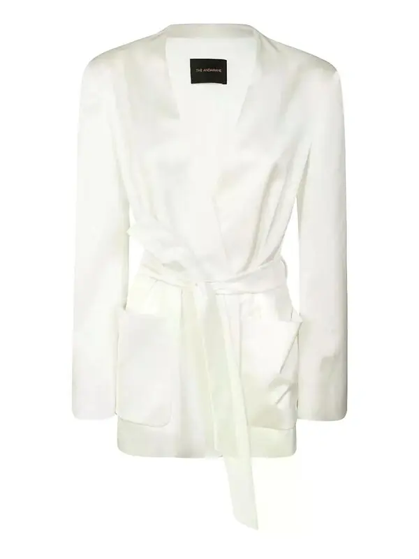 Andamane Tie-waist Blazer - White