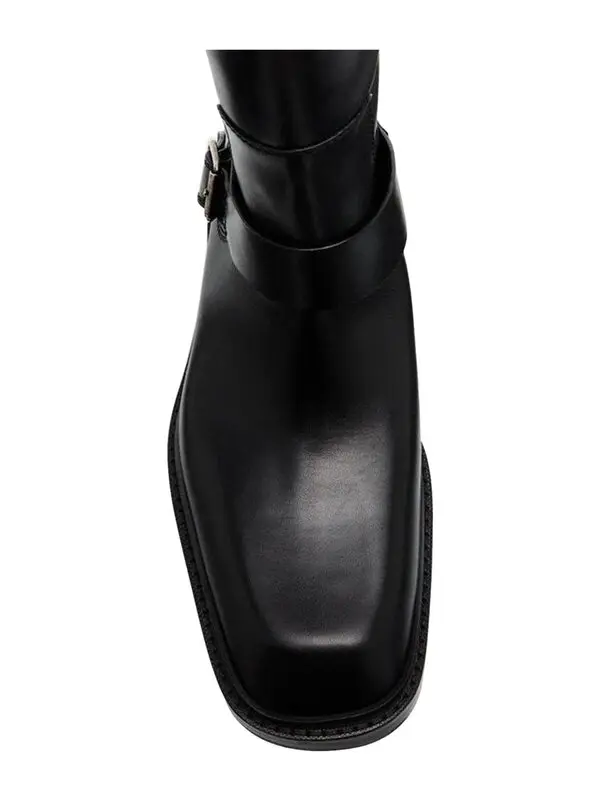 Saint Laurent Vadim Smooth Calfskin High Boots - Noir Pall