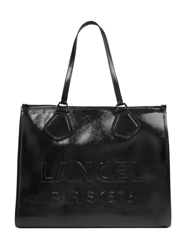 LANCEL Embossed-logo Large Tote Bag - Black