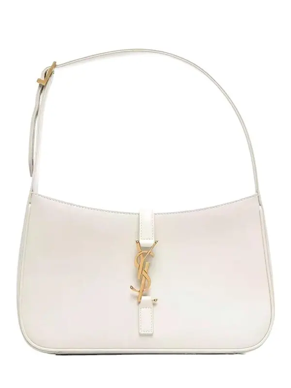 Saint Laurent Le 5 À 7 Leather Shoulder Bag - White