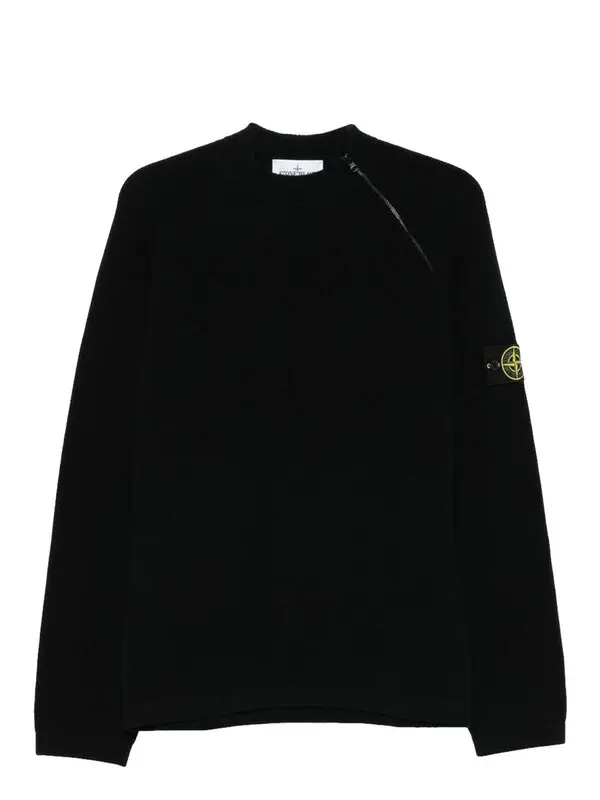 Stone Island Honeycomb Stitch Sweater - Black