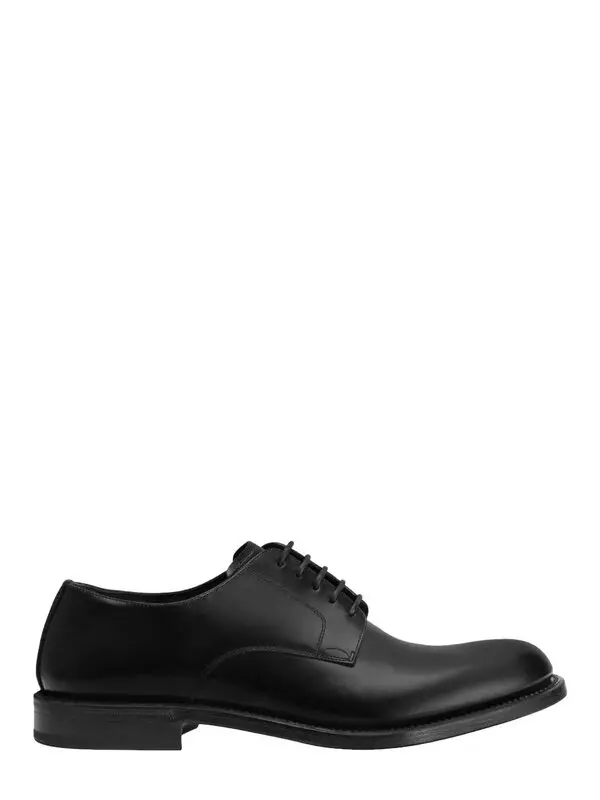Dolce & Gabbana Laced-up Leather Derbies - Black