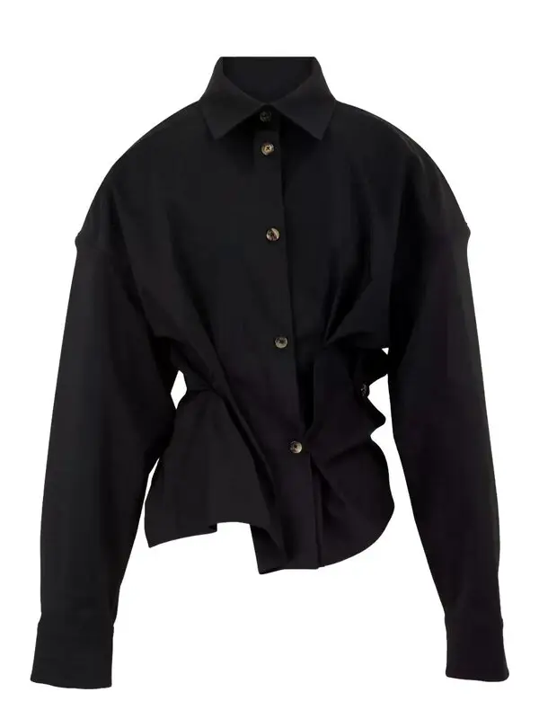 A.W.A.K.E. Mode Twisted-detail Shirt - Black