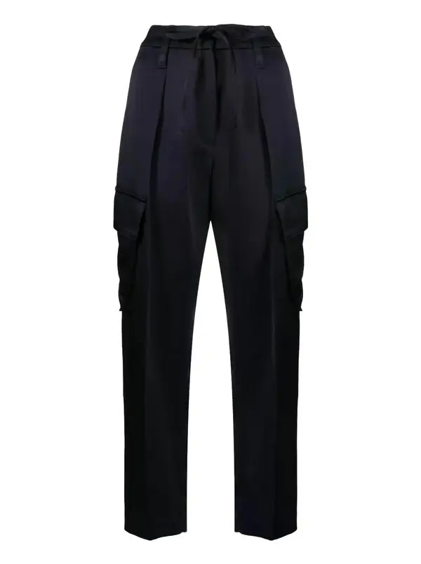 Brunello Cucinelli Tailored Cropped Cargo Trousers - Blue