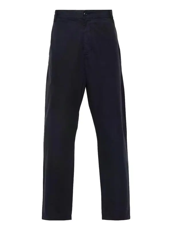 Carhartt Work In Progress Logo-appliqué Gabardine Tapered Trousers - Blue