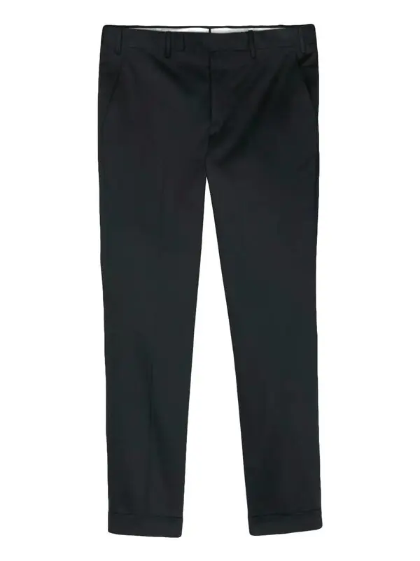 PT TORINO Mid-rise Tapered Trousers - Blue