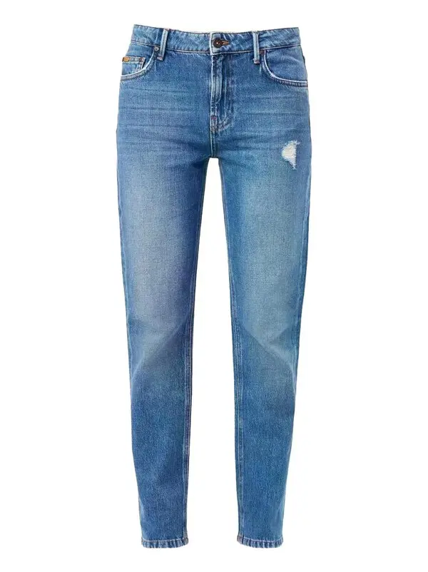 NO44 Ripped Boyfriend Jeans - Blue