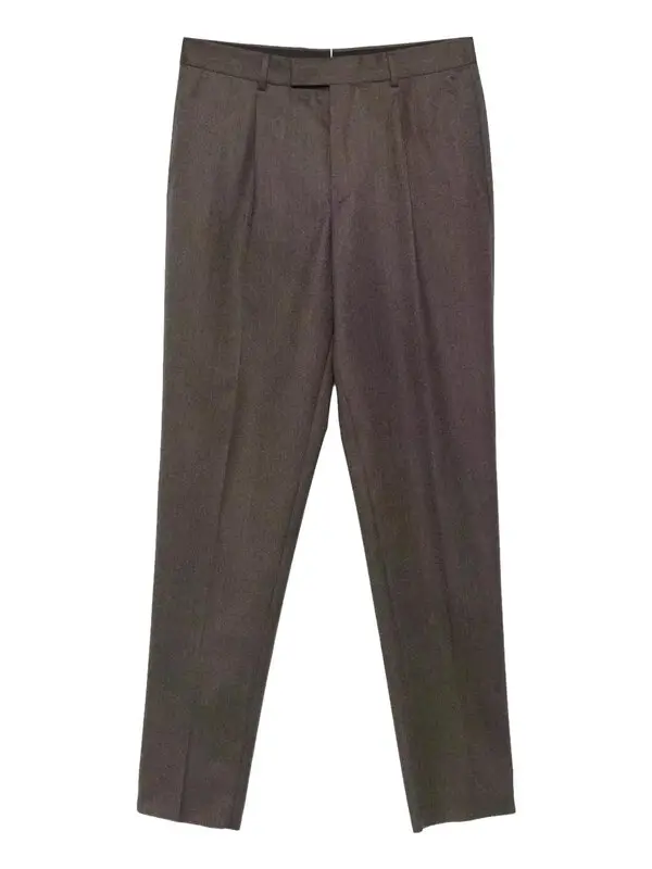 Zegna Pleated Front Trousers - Brown