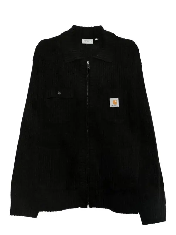Carhartt Work In Progress Logo-patch Cardigan - Black