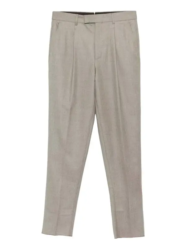Zegna Press-creased Trousers - Neutrals