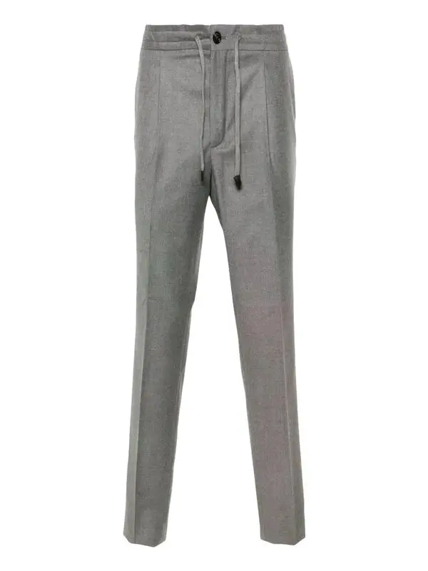 Incotex Drawstring Wool Trousers - Grey