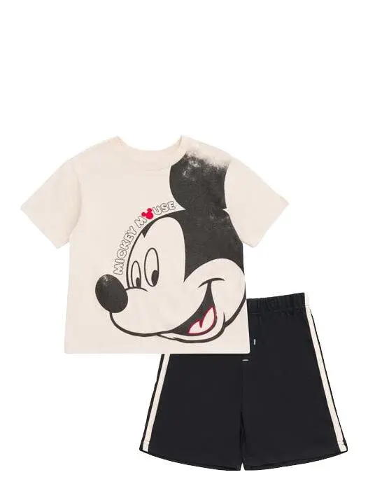 Disney Mickey Mouse & Friends T-shirt & Mesh Shorts Set - Mickey Mouse Beige