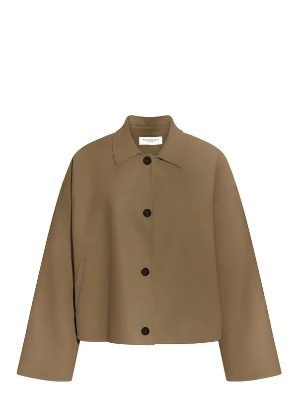 KALLMEYER Abby Cropped Wool-blend Jacket - Taupe