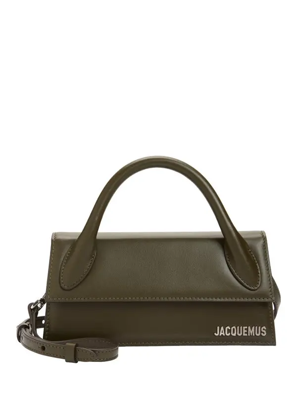 Jacquemus Le Chiquito Long Top Handle Bag - Dark Khaki 580