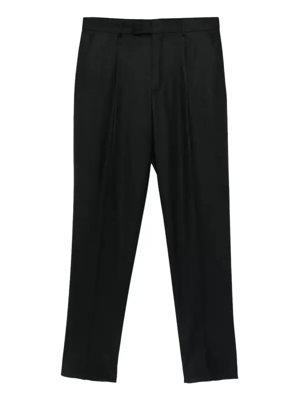 Zegna Pleated Front Trousers - Black