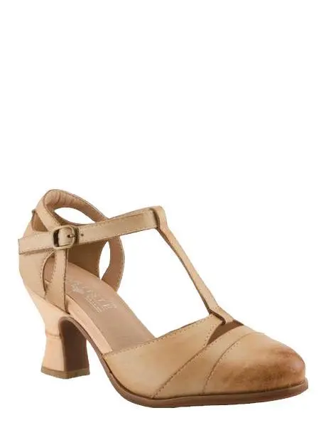 SPRING STEP SHOES Altamira T-strap Pump - Beige