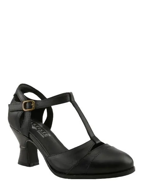 SPRING STEP SHOES Altamira T-strap Pump - Black