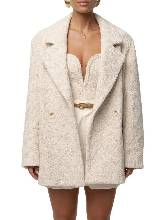 JLUXLABEL Avenue Oversized Knit Blazer - Ivory