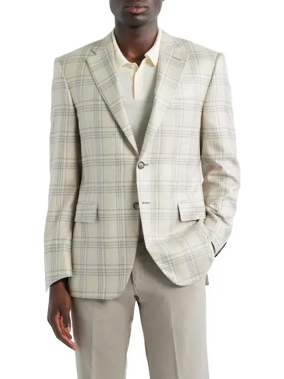 Canali Siena Regular Fit Silk And Cashmere Sport Coat - Beige