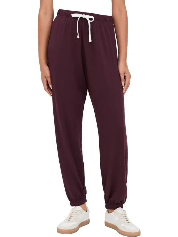 Splits59 Andie Oversized Fleece Sweatpants - Dark Cherry