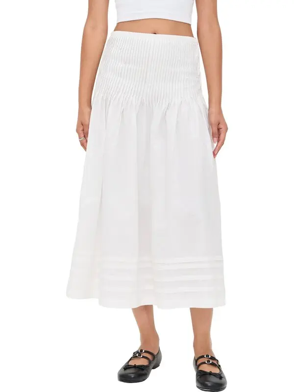 Ciao Lucia Rosa Pintuck Tiered Skirt - White