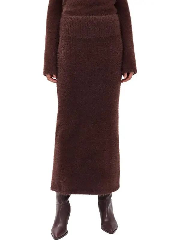 SEVEN WONDERS Anneliese Knit Maxi Skirt - Chocolate