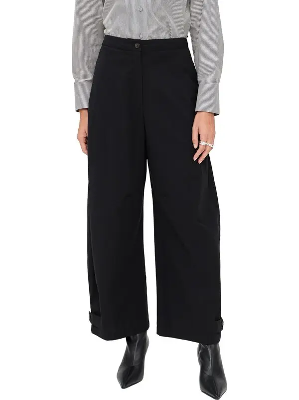 Pixie Market Button Cuff Trousers - Black