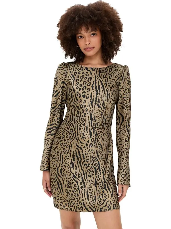 Ciao Lucia Patrice Silk Mini Dress - Leopard