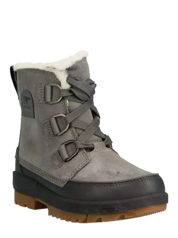 Sorel Lace-up Fur Boots - Grey