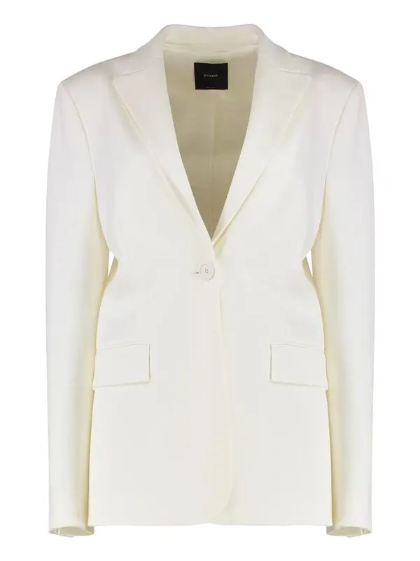 Pinko Single-button Blazer - White