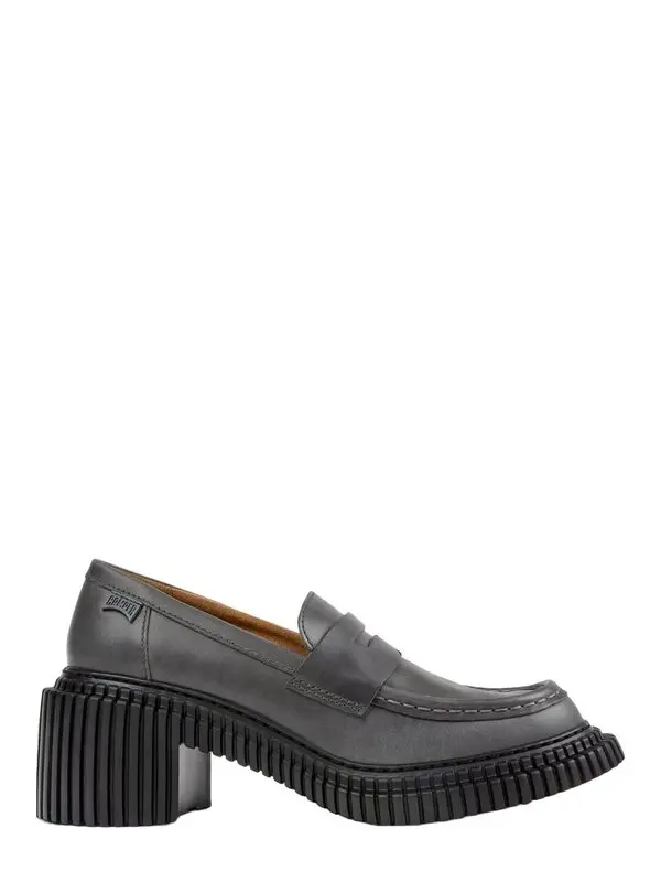Camper Pix London Penny Leather Loafers - Grey