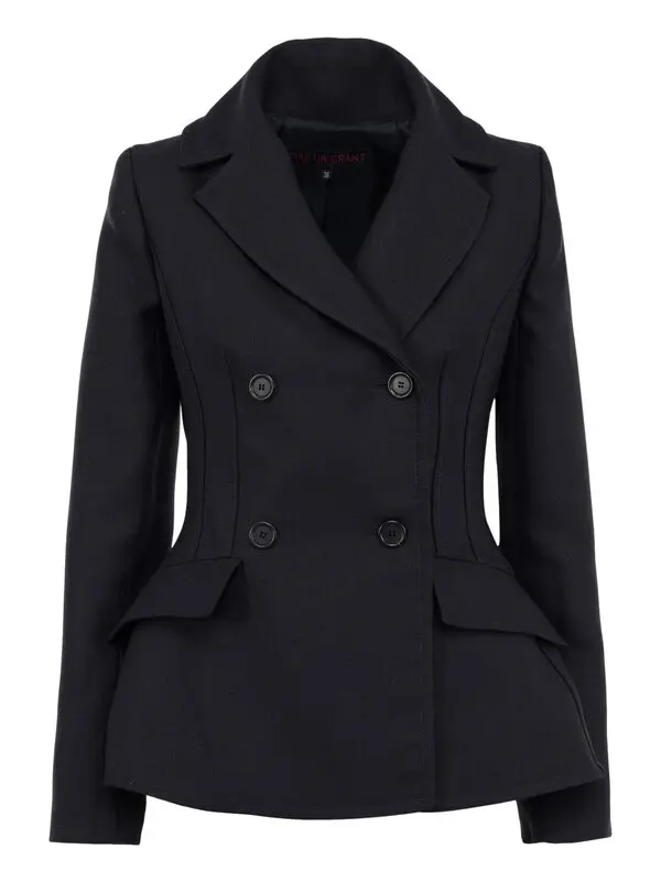 Martin Grant Crinoline Wool Jacket - Navy