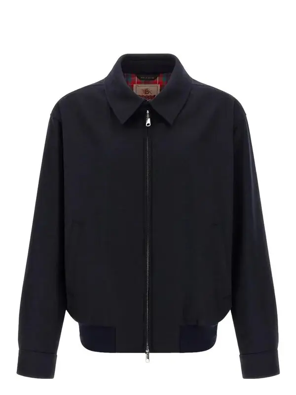 BARACUTA Melton G18 Wool Jacket - Blue