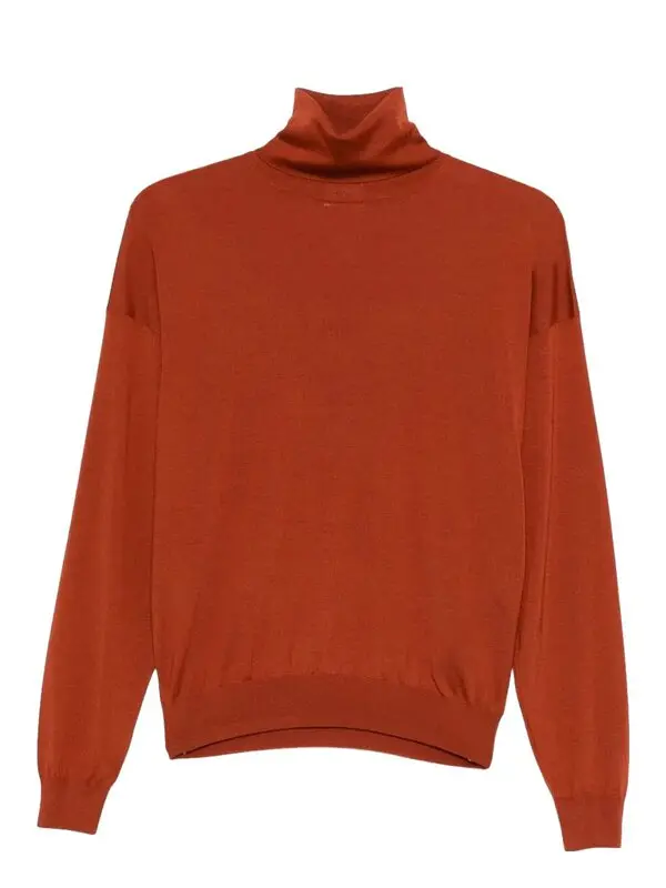 Saint Laurent Roll-neck Wool Sweater - Red