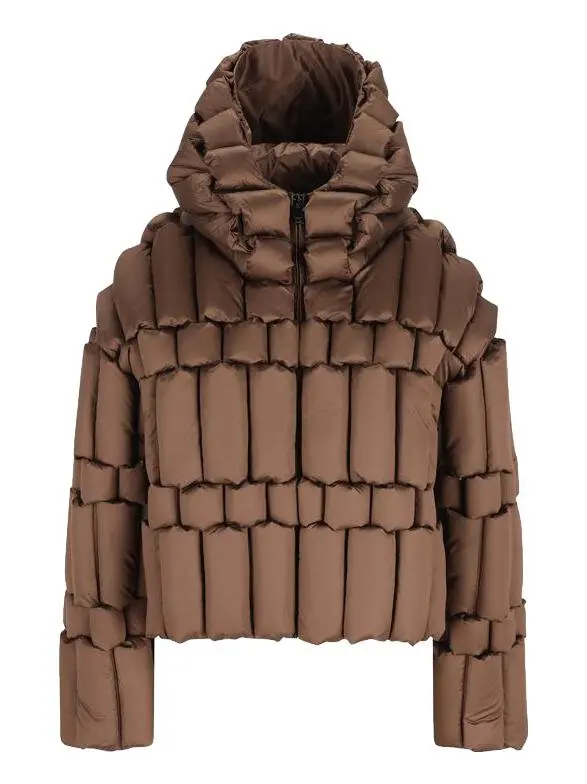RAXXY Nylon Down Jacket - Brown