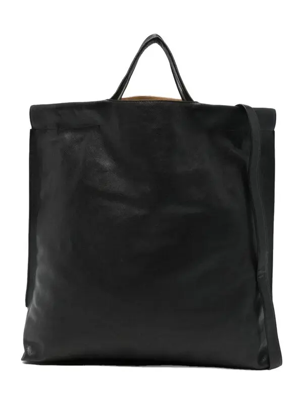 BEA MOMBAERS Large Leather Shopper - Black