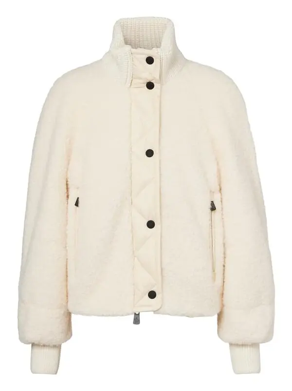 Moncler Ayles Virgin Wool-trimmed Down Jacket - White