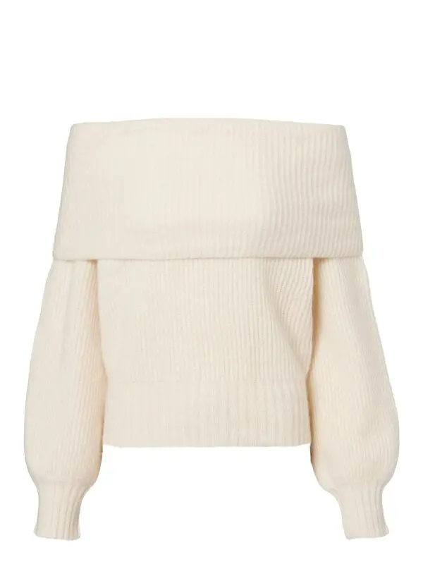 Jardin Des Orangers Off-shoulder Cashmere And Silk Sweater - White