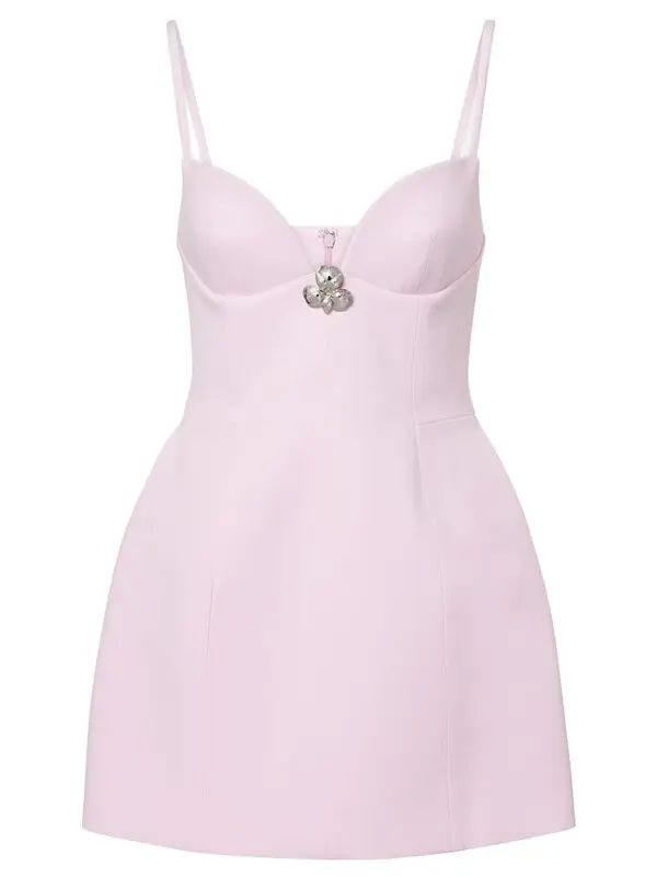 Blumarine Embellished Crêpe Minidress - Pink