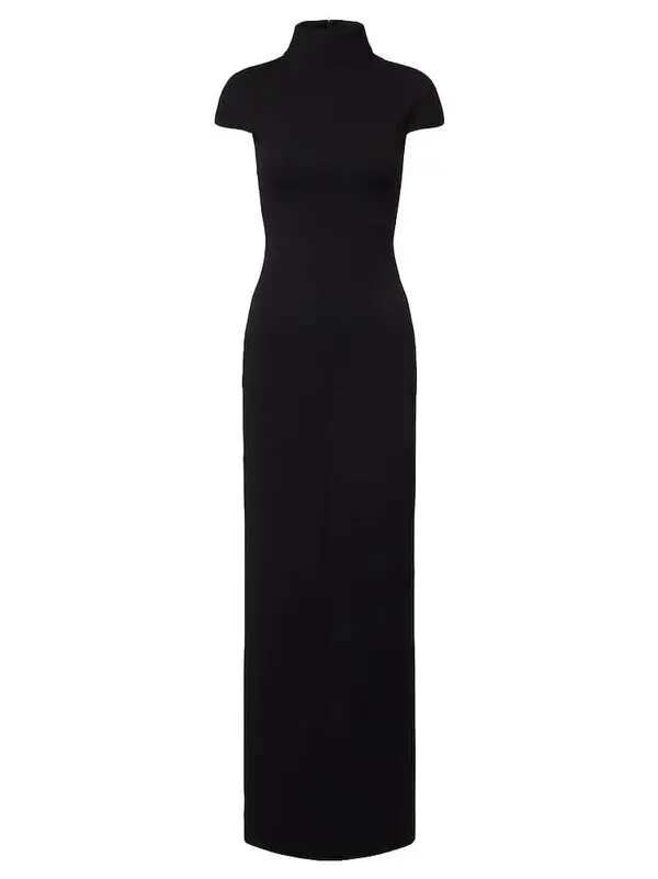 Solace London Lang Crêpe Maxi Dress - Black