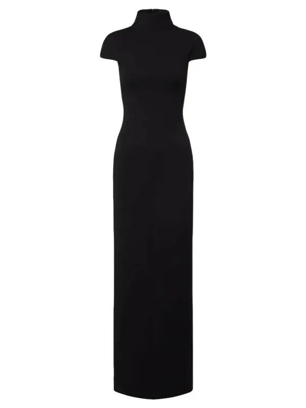 Solace London Lang Crêpe Maxi Dress - Black