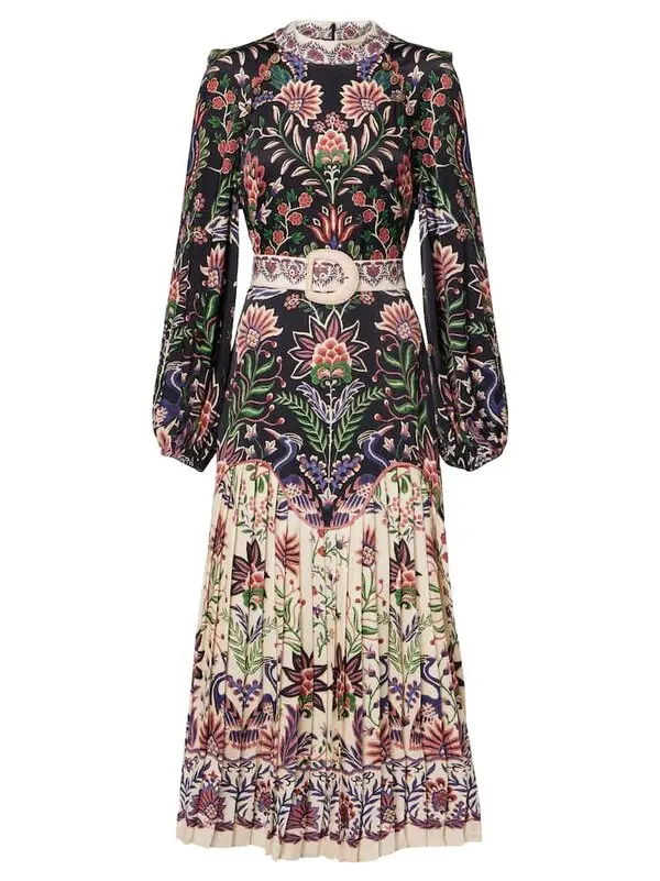 Farm Rio Floral Printed Midi Dress - Multicoloured