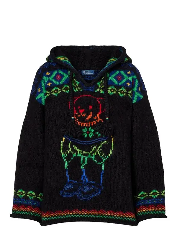 Polo Ralph Lauren Hooded Wool Sweater - Black