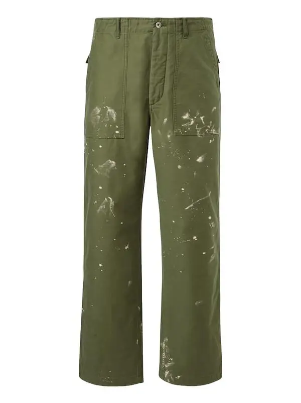 Auralee Bleached Baker Cotton Chinos - Green