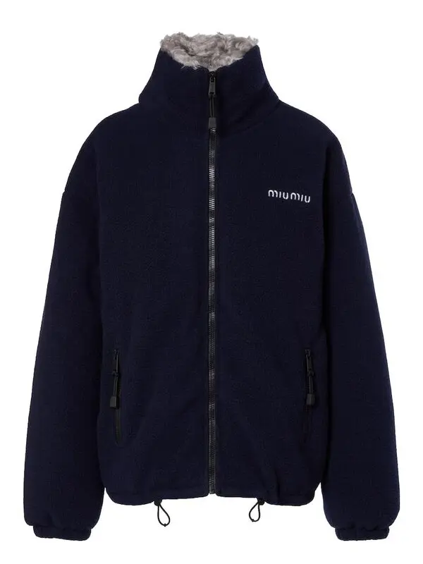 Miu Miu Down-filled Fleece Jacket - Blue